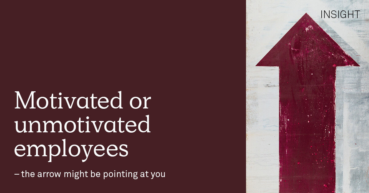 There is no such thing as unmotivated employees! | Implement