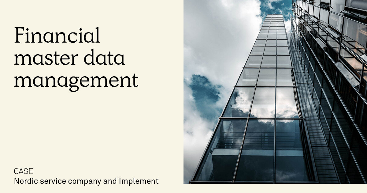 Establishment and implementation of a master data… | Implement