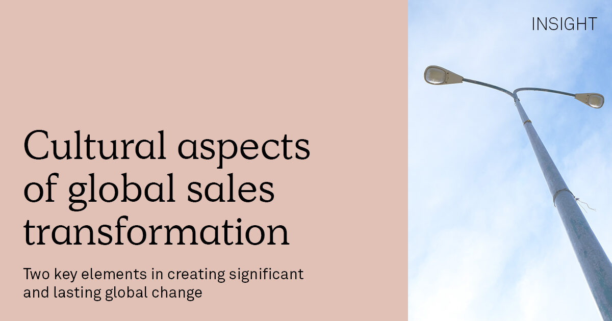 Key elements for creating lasting global sales… | Implement