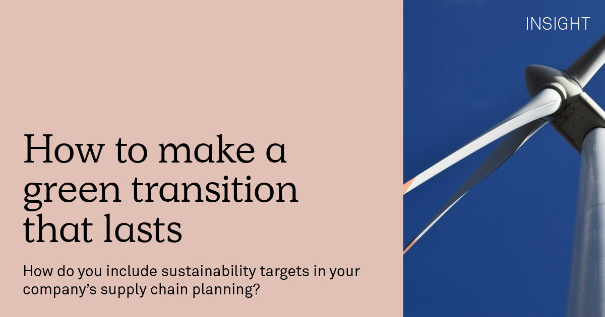 How do you move from looking green to being green for… | Implement