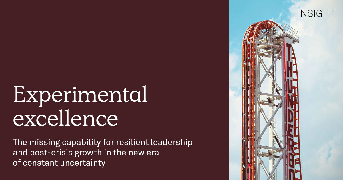 Why build experimental excellence as a capability? | Implement