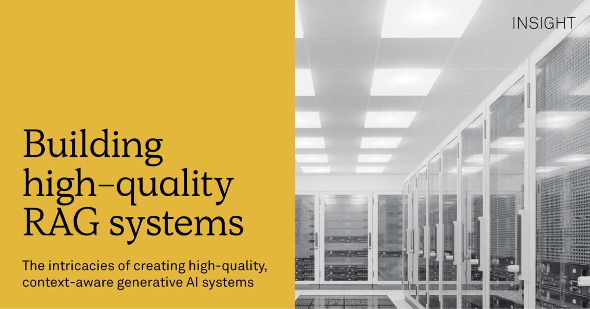 Building retrieval augmented generation (RAG) systems and… | Implement