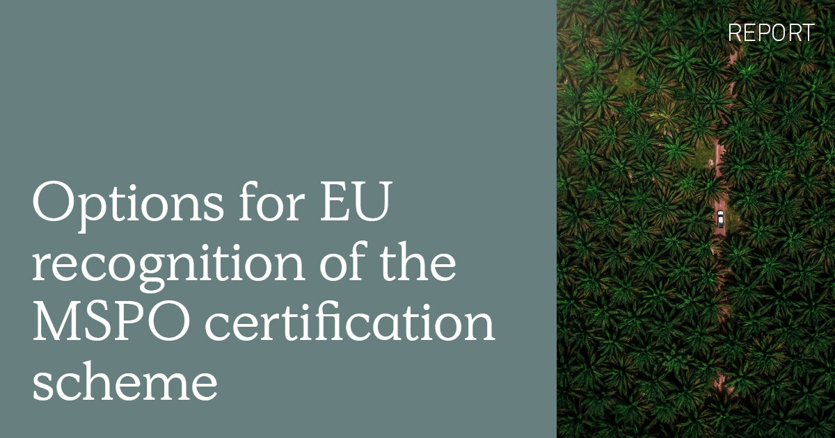 Expert report on policy options available to formally… | Implement