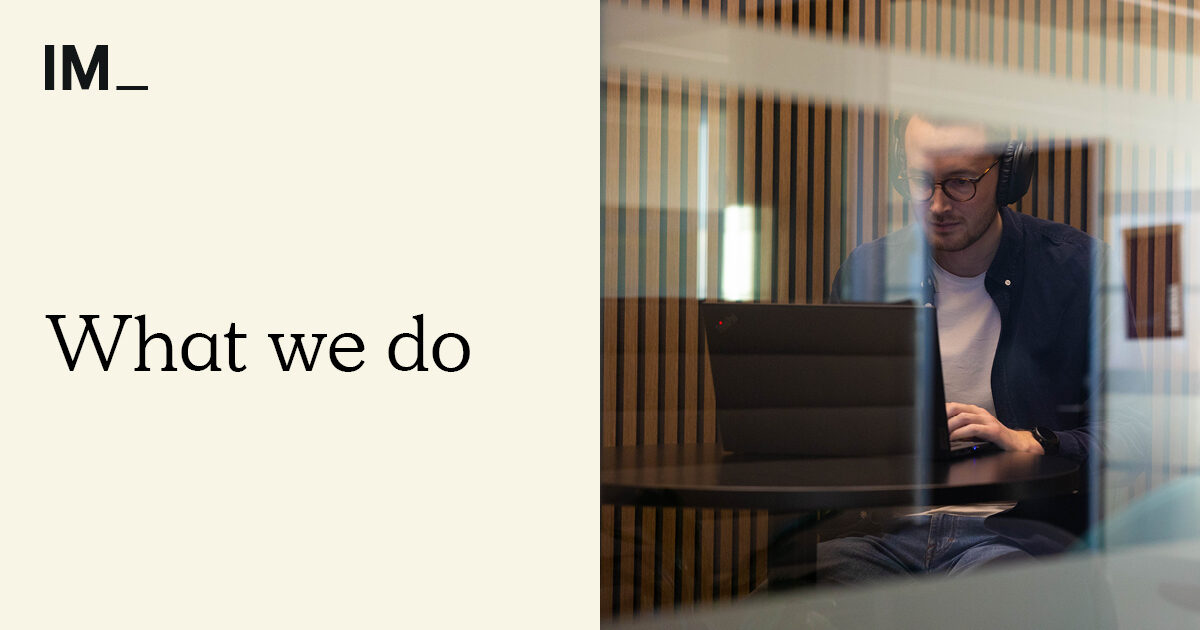 We're in the business of helping | Implement