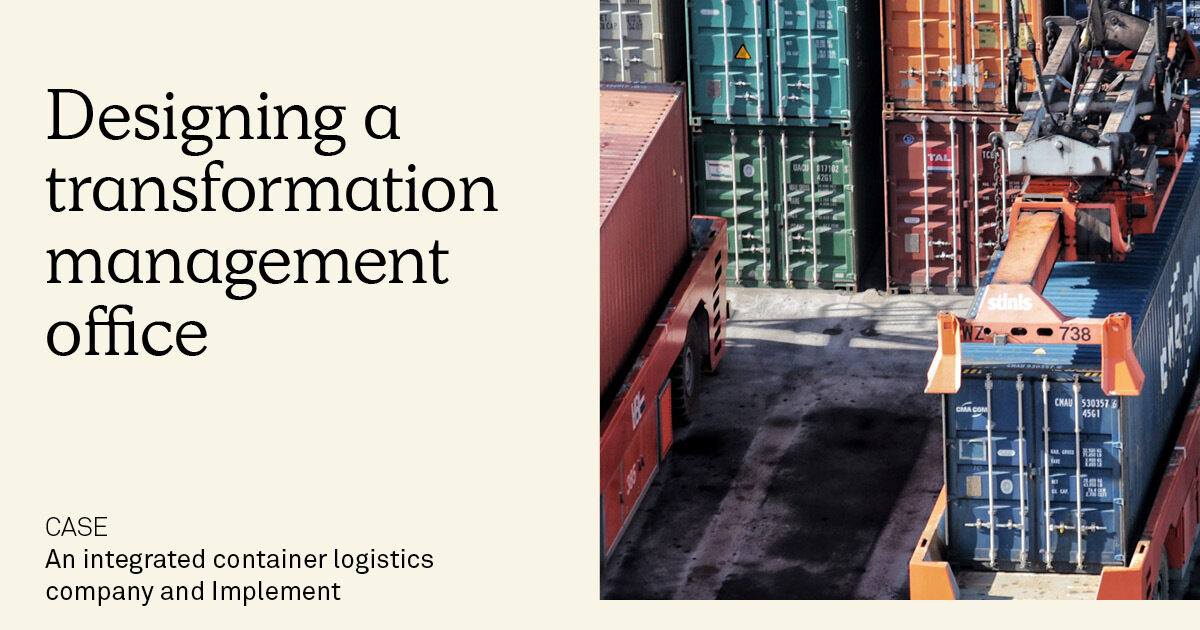 A new programme governance structure improving… | Implement