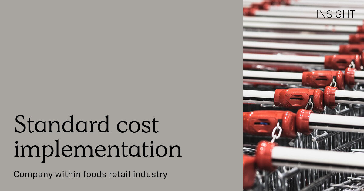 Standard Cost implementation | Implement