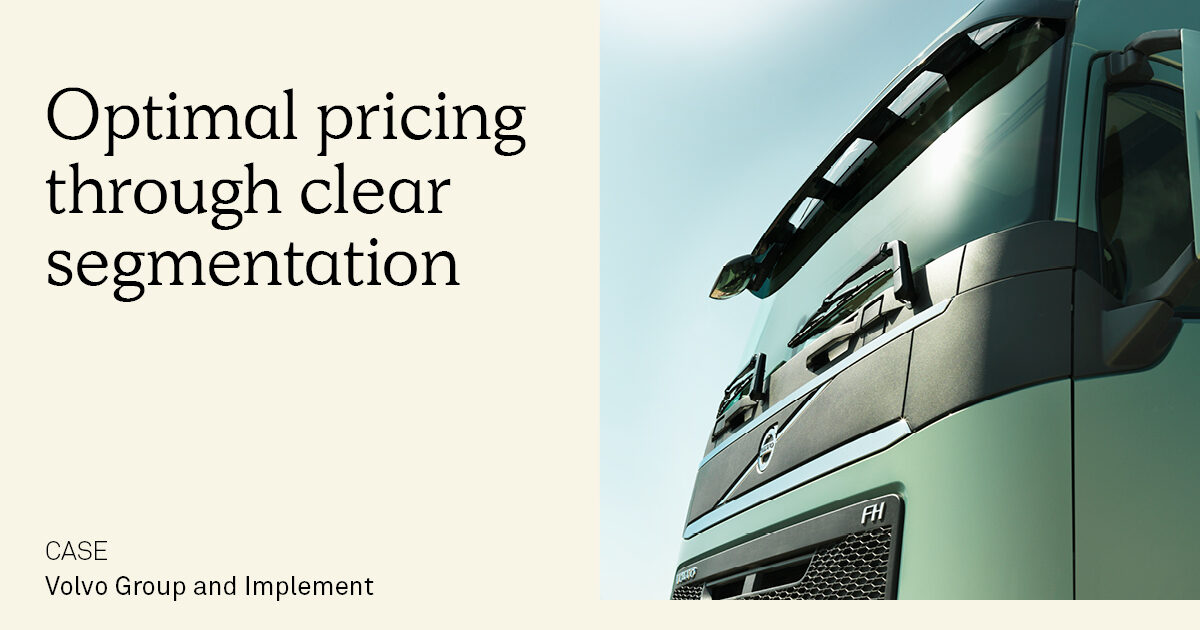 Optimal pricing through clear segmentation at Volvo Group | Implement