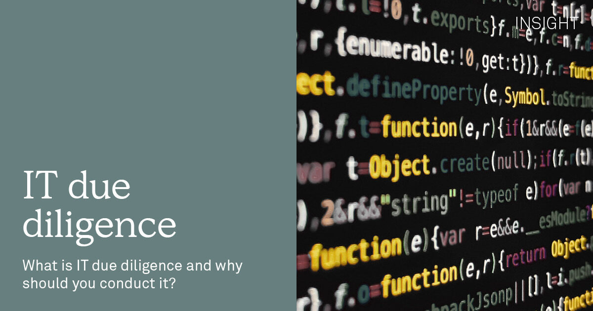An introduction to IT due diligence: an assessment… | Implement